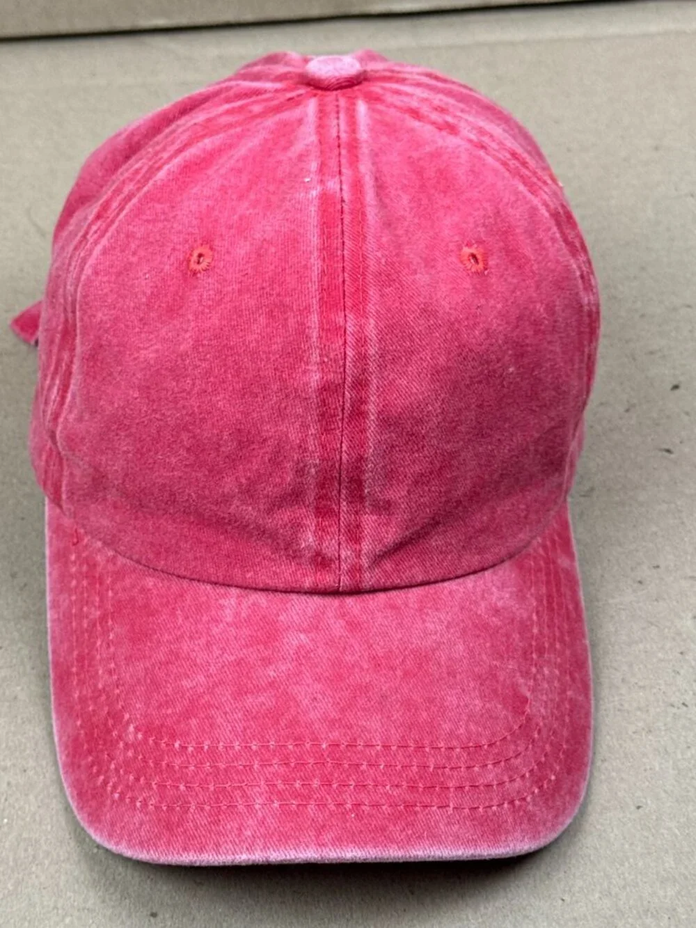 Accessories | Unbranded Unisex Red Washed Blank Dad Hat Adjustable ...